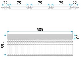 Toolight Stropní LED osvětlení Modern D52 APP1728-6C 50 cm zlaté