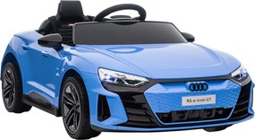 HOMCOM Elektrické auto pro děti +3 roky Audi RS e-tron GT 12V s dálkovým ovládáním, LED světlomety, houkačka, hudba, USB a otevírání dveří 3-5 km/h M…