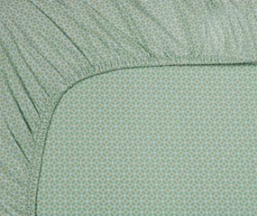 Pip Studio perkálové prostěradlo Cross Stitch, světle zelené (Kvalitní perkálové prostěradlo od Pip Studia)