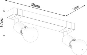 Sollux Lighting Stropní svítidlo ZUCA 2 černé