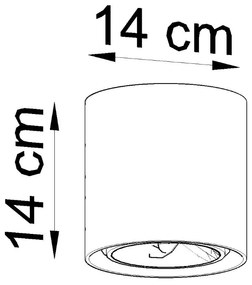 Stropní svítidlo Cullo, 1x betonové stínítko