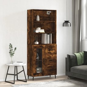 vidaXL Skříň highboard 69,5 x 34 x 180 cm kompozitní dřevo [3189529] Barva: kouřový dub