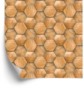 Tapeta Na Zeď Moderní 3D Dřevěný Vzor Vliesová tapeta 53x1000