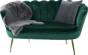 Lavice ve stylu Art-deco, smaragdová Velvet látka / gold chrom-zlatý, NOBLIN