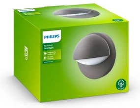 Venkovní nástěnné svítidlo Philips June E27 12W IP44 antracit