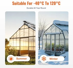 Polykarbonátové skleníkové panely 12 Kusů 2 × 1,2 m × 0,6 cm Střešní plechy
