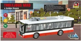 MaDe 08517 - Trolejbus s českým hlasem, 7 x 10 x 28 cm