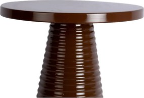 Kovový kulatý odkládací stolek ø 40 cm Catania Ribbed – Leitmotiv