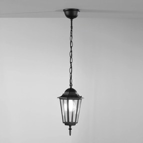 FAN LANT-MILANO/S1 Závěsné venkovní svítidlo MILANO černá, 1xE27, IP44, 17 x 84 cm - FANEUROPE