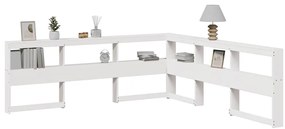 Regálová knihovna ve tvaru L 80 cm masivní borové dřevo