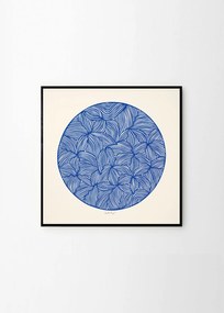 THE POSTER CLUB Autorský plakát Moon No. 02 by Little Detroit  50x50 cm, modrá barva, papír