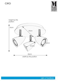 Markslöjd 107412 - Bodové svítidlo CIRO 3xGU10/35W/230V