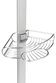 Rohová tyč s nastavitelnými poličkami do sprchy Simplehuman, nerez / hliník, 152 -243cm