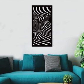 dřevo života Dřevěný dekorační panel VLNKY Zvolte rozměr (cm): 40x80, Zvolte barvu dekoru: Černá