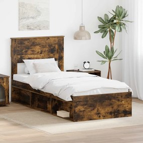 Rám postele Kouřový dub 75 x 190 cm Kompozitní dřevo 3409819
