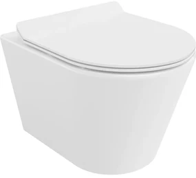 Mexen Rico závěsné wc Rimless s toaletním sedátkem Slim z duroplastu, bílá - 30720100