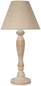 CLX Vintage stolní lampa TRIESTE, 1xE14, 40W, béžová 41-80731