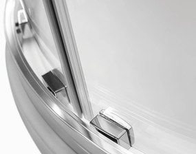 Besco Asymetrický sprchový kout MODERN AS 100x80 (120x90), výška 185 cm Rozměry (cm): 120x90, Barva profilů a typ výplně: profily: chrom, výplň: grafit
