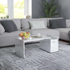 vidaXL Konferenční stolek 90 x 45 x 35 cm dřevotříska [802921] Barva: šedá s vysokým leskem