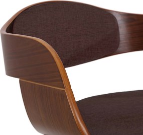 Konferenční židle Kingston látka – ořechová/hnědá