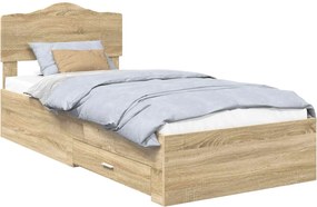 Rám postele se zásuvkou Sonoma dub 90 x 190 cm Kompozitní dřevo 3413249
