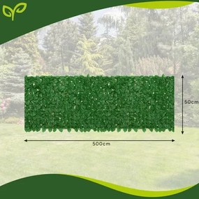 Umělý živý plot 50 x 500 cm – břečťan