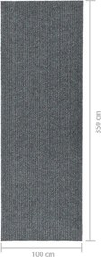 Běhoun čisticí zóna 100 x 350 cm šedý 327179