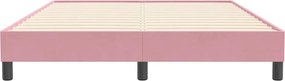 Postel Box Spring bez matrace růžová 140x210 cm samet 3315830