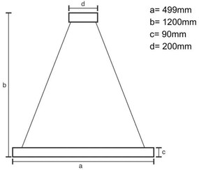 LED Stmívatelný lustr na lanku LED/80W/230V 3000-6500K černá + dálkové ovládání