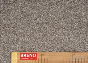 Breno Metrážový koberec FINESSE 76 taupe hnědá, šíře 400 cm, Hnědá