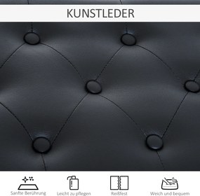 HOMCOM klavírní stolička klavírní lavice tradiční venkovský styl s úložným prostorem, kaučukové dřevo, umělá kůže černá, 76x36x50 cm pro hudebníky | …
