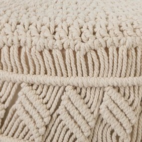 Stolička Boho se sedákem, výška 42 cm, béžová