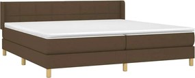 Box spring postel s matrací tmavě hnědá 200x200 cm textil 3130300