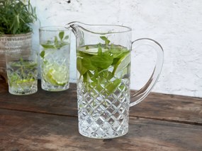 Skleněný džbán s diamantovým brusem Lorient - 20*11*22 cm / 1150ml