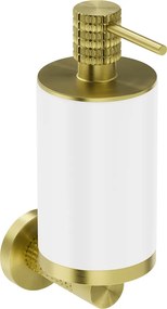 Mexen Triv, nástěnný dávkovač mýdla, bílá/kartáčovaná zlatá, 250ml, 70A33058-55W