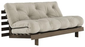 Béžová lněná rozkládací pohovka 160 cm Roots – Karup Design