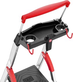 Hliníkové schůdky Hailo L100 Topline, 3+1 příčka, nosnost 150 kg, 8050-407