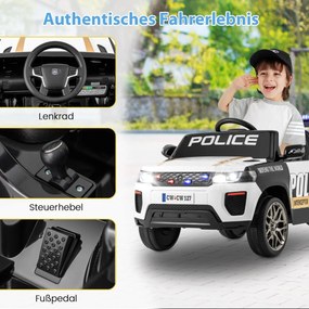 Costway 12 V dětské elektrické auto Police elektrické dětské auto s dálkovým