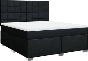 Box spring postel s matrací černá 180x200 cm textil 3292869