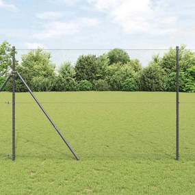 Hexagonální kotvení plotu 10 x 1,6 m Ocel potažená PVC Šedá 3352794