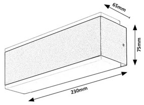 Rabalux 77114 - LED Venkovní nástěnné svítidlo MATARO LED/12W/230V IP54