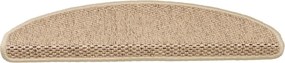 Samolepící nášlapy na schody vzhled sisal 15 ks 65x21x4 cm 326879