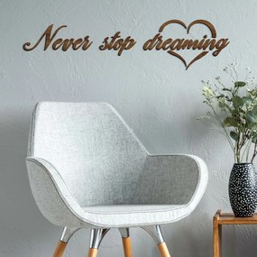 DUBLEZ | Motivační nápis na stěnu - Never stop dreaming