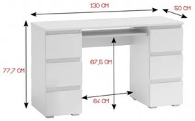 Počítačový stůl KLIK 6 bílá