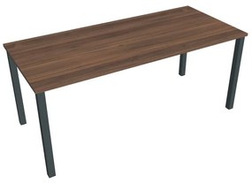 Stůl pracovní rovný 180 cm - Hobis Uni US 1800 Dekor stolové desky: ořech, Barva nohou: černá