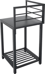 Rohový zahradní kuchyňský ostrůvek, kov, šedá, TANITA TYP 1