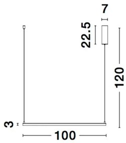 LED lustr Eterna 100 černé