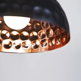 Designový lustr Jim černá/měděná
