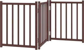 vidaXL Zábrana pro psy skládací 3 panely 150 cm masivní jedle [352276] Barva: Přírodní