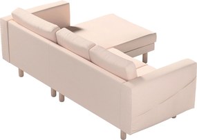 Potah na pohovku IKEA Norsborg 3-místná se šezlongem barva růžová látka pletený vzor